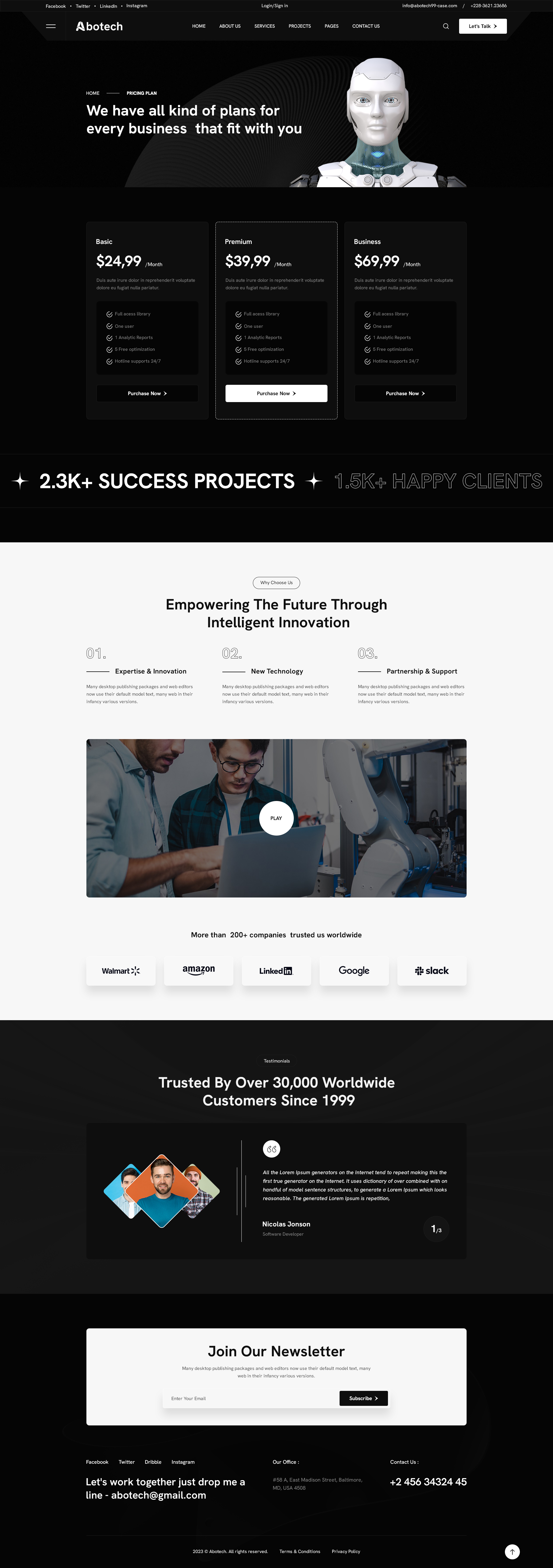 Abotech - Artificial Intelligence & Robotics PSD Template. by Wildstone-Theme